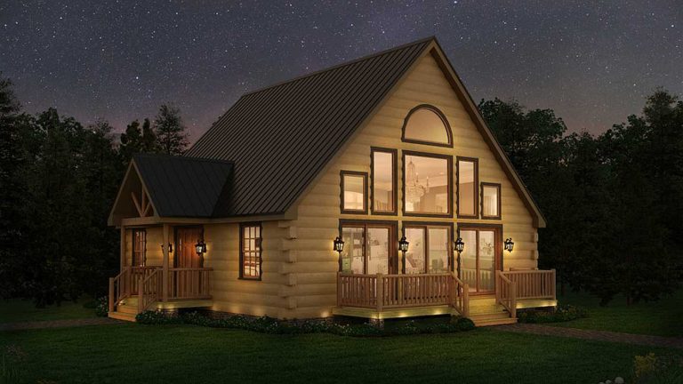 West Branch Log Cabin Model - ELogHomes