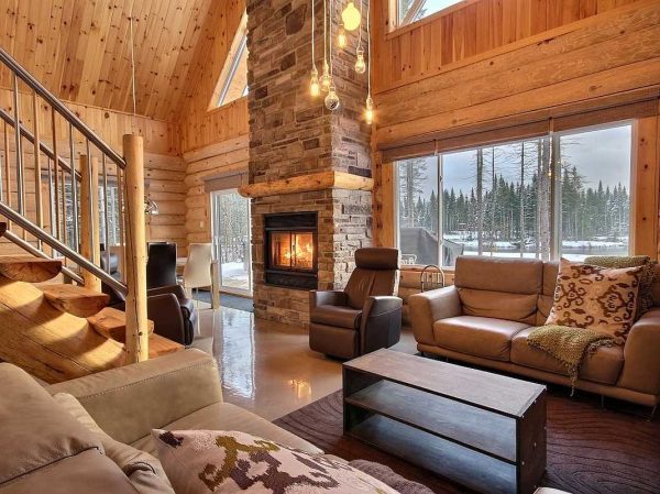 Log Home Fireplaces: Building The Perfect Winter Fire - ELoghomes