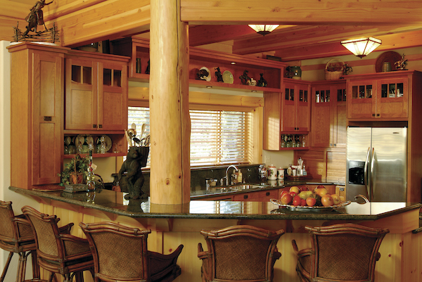 Log Cabin Kitchen Designs - ELogHomes