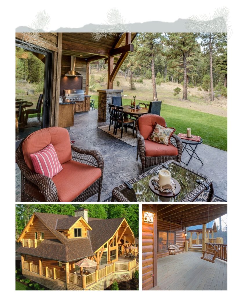 Outdoor Spaces For All Four Seasons At Your Log Home - ELoghomes
