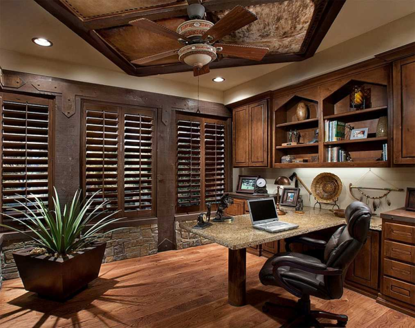 Designing A Log Cabin Office In A Loft - ELoghomes