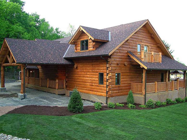 Attached Vs Detached Log Cabin Garages | ELoghomes