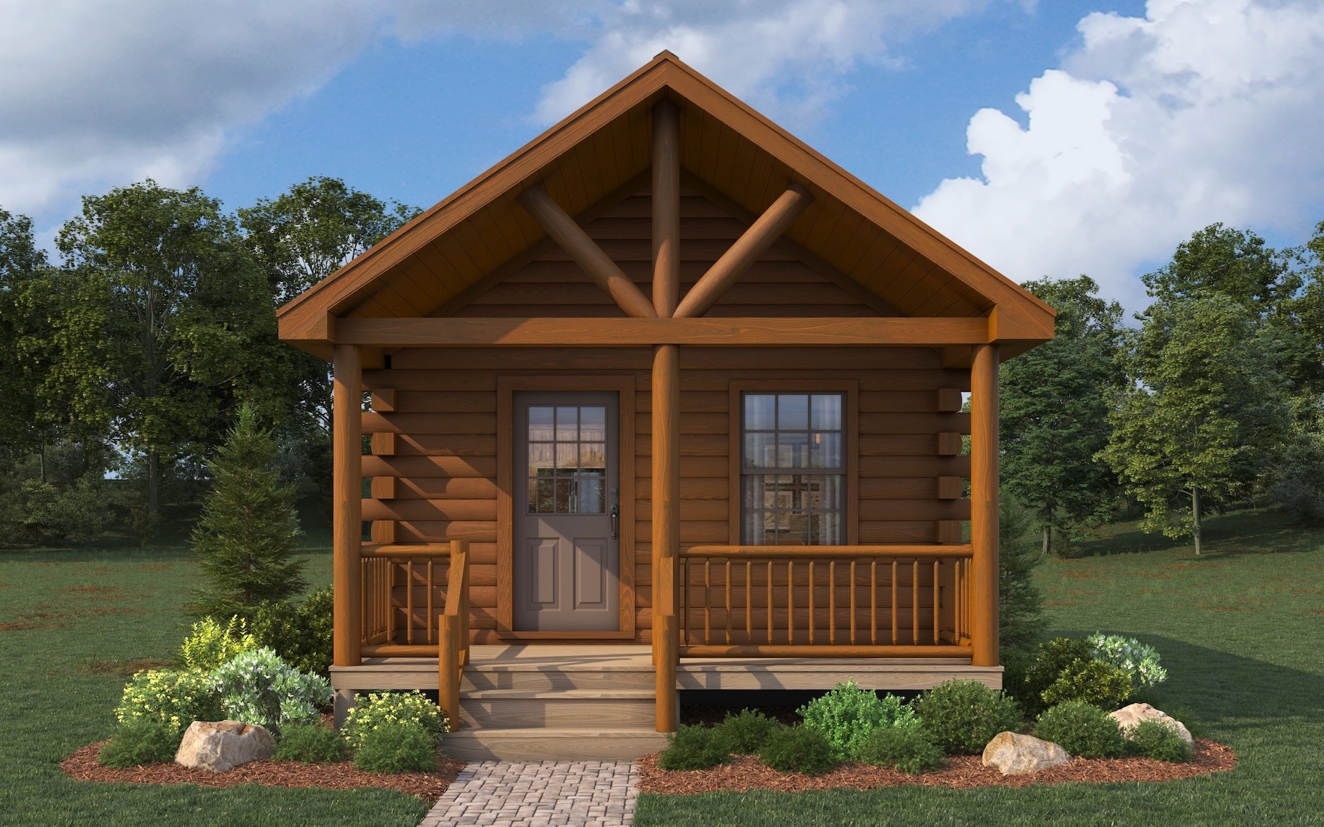 ADU Log Cabin Kits - Tiny Log Homes By ELoghomes